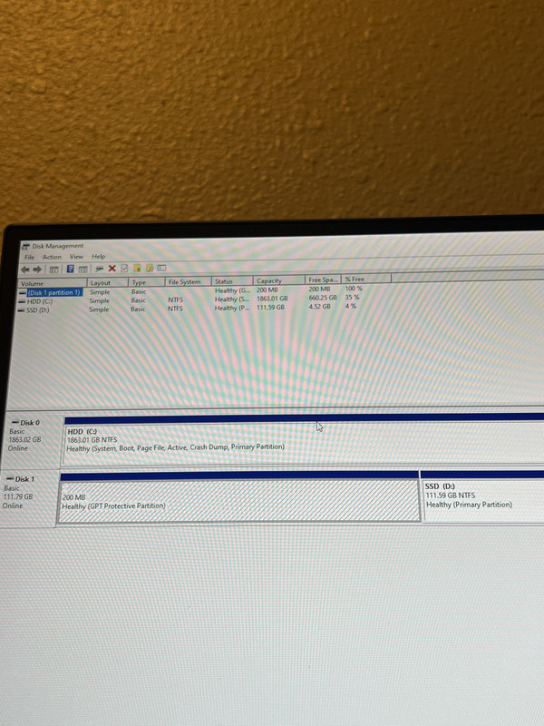 Taken with 3 drives plugged into computer A working HDD a working SSD ...
