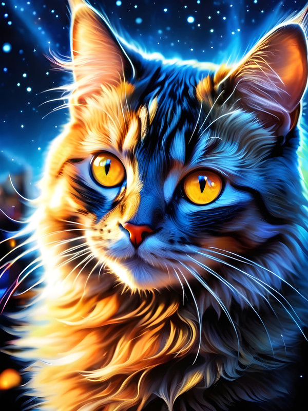 Albedo Base XL fantasy image detailed photograph of a cat lined 0 ...