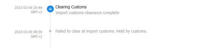 Item has been presented to Canada Border Services Agency for customs ...