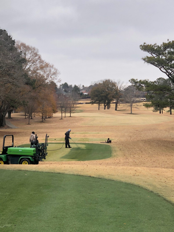 Turf paint on the golf course | Lawn Care Forum