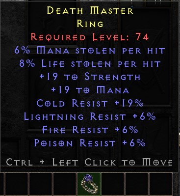 Dual Leech Ring - Str And Resist - Topic - d2jsp