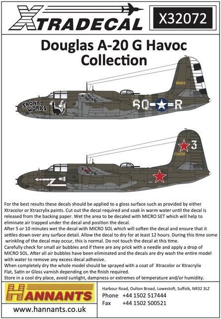 1/32 - Douglas A-20 Havoc/Boston family by Hong Kong (HK) Models - A ...