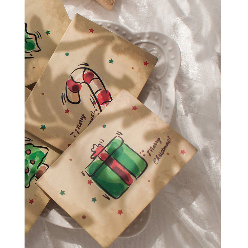 Set de 6 pachete de felicitari de Craciun, cadouri de carti de epoca cu ...