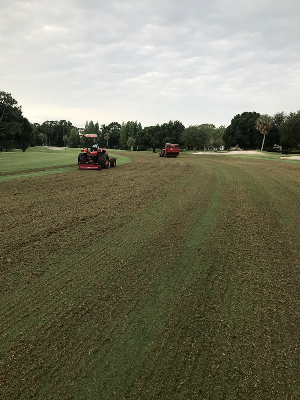 Verticutting fairways today | Lawn Care Forum