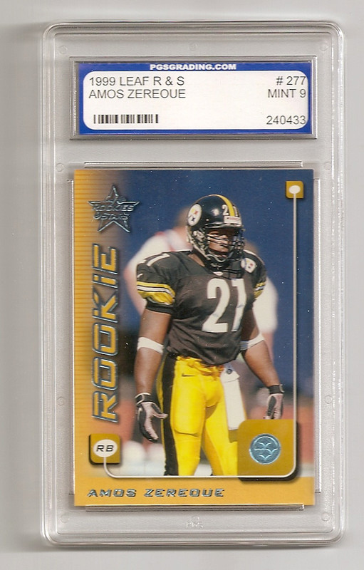 Amos Zereoue 1999 Leaf Rookies and Stars 277 RC PGS 9 a — Postimages