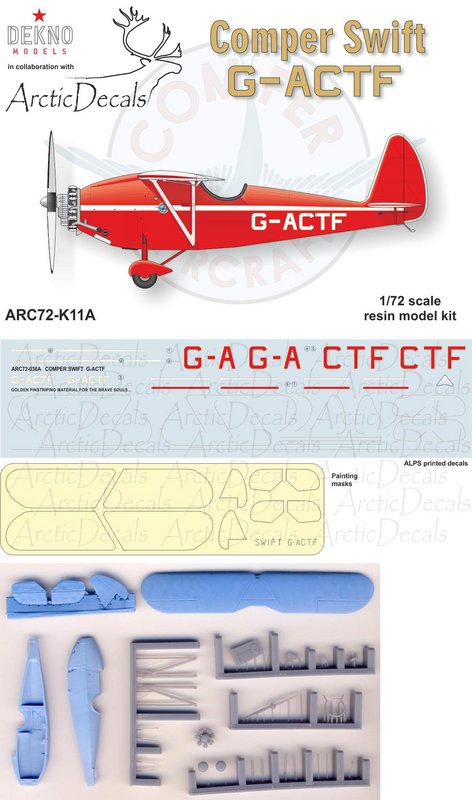 Arctic Decals new 1/48/-1/72 Comper Swift decals.. rumour of kits to ...