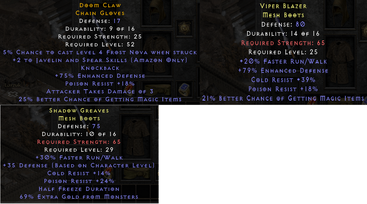 Knockback Gloves - Frw Boots - Topic - d2jsp