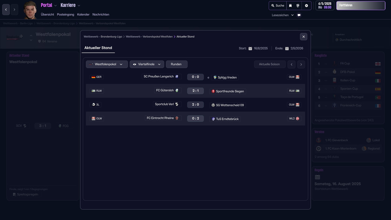 FM26 - German Football League System (Database completo Germania)