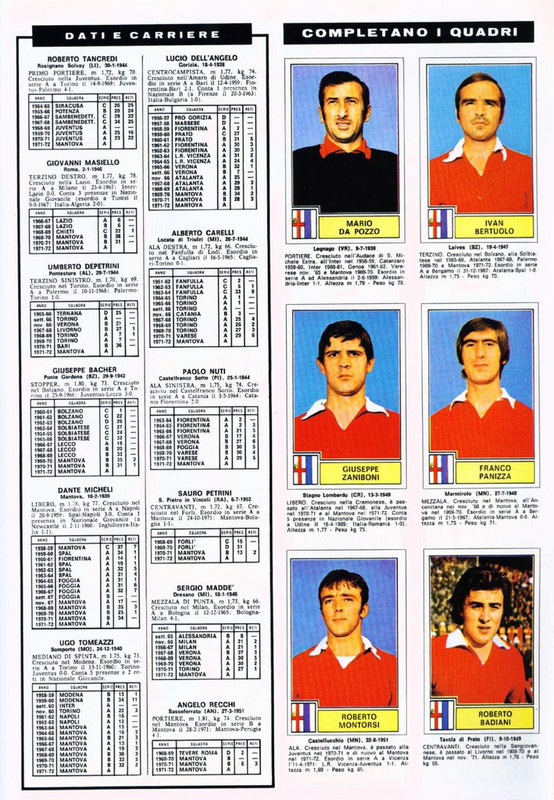 Calciatori 1971 1972 ( Panini) 23 — Postimages