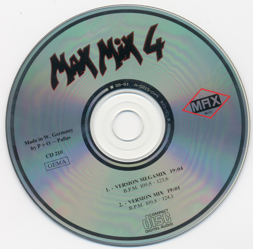 10/03/2024 - Various – Max Mix 4 (CD, Mixed, Reissue)(Max Music – CD ...
