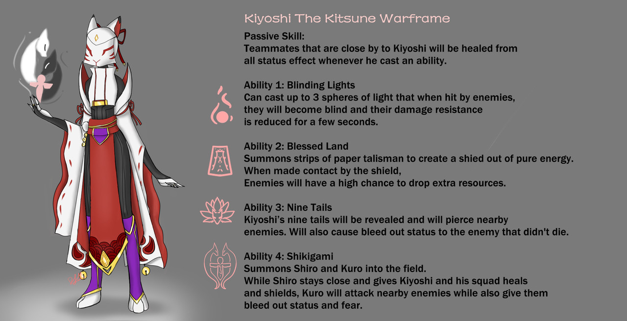 Kitsune/Onmyoji Warframe Concept - Fan Concepts - Warframe Forums