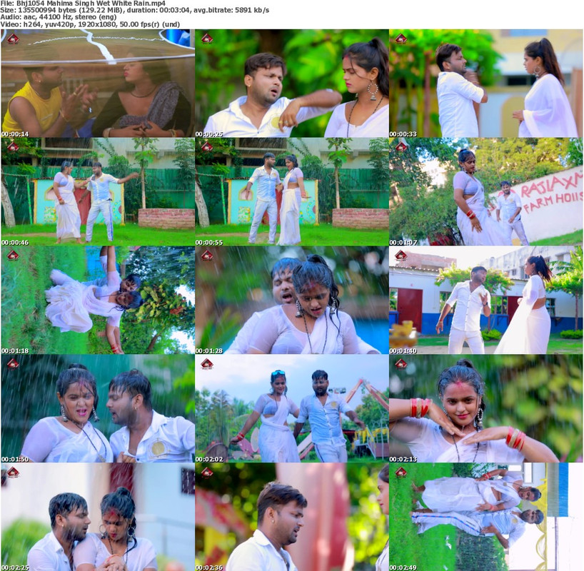 Bhj1054 Mahima Singh Wet White Rain — Postimages