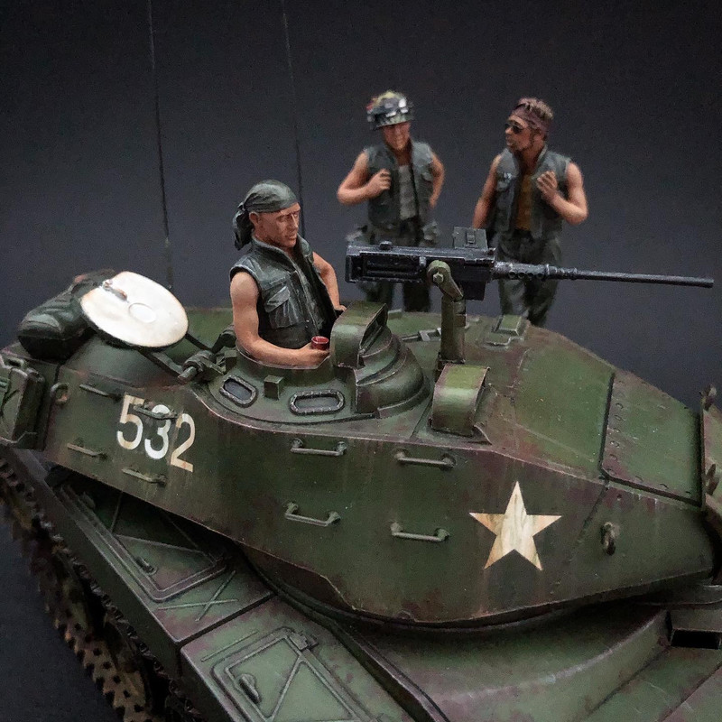 Tamiya 1/35 M41 Walker Bulldog with aftermarket figures. - Ready for ...