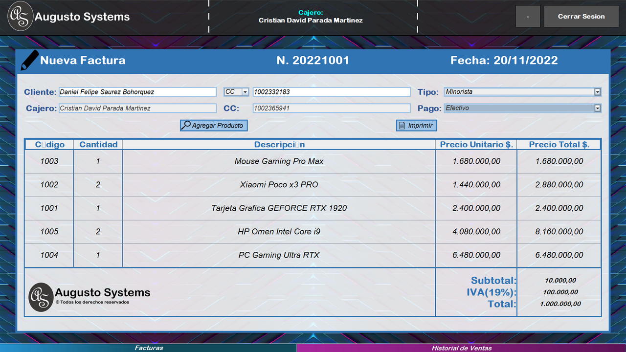 GitHub - CristianParadaM/Fact-Inv-AugSys-Escritorio