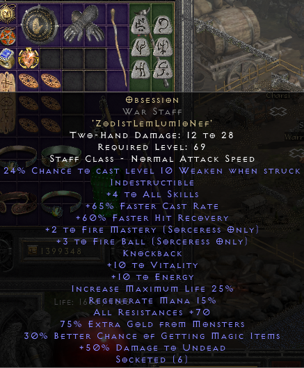 1 Fire 25%/70@ Obsession On Nl __ - Topic - d2jsp