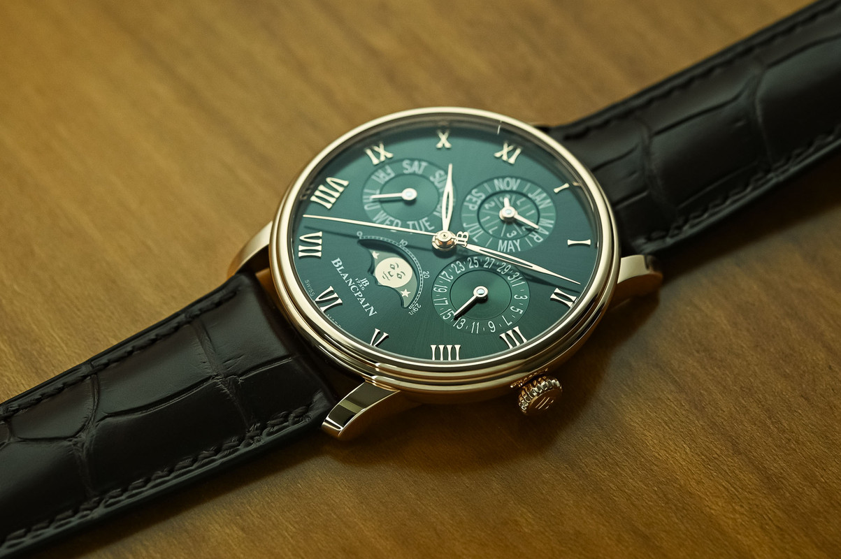 Blancpain Villeret Perpetual Calendar green dial red gold 6656 review 2 — Postimages