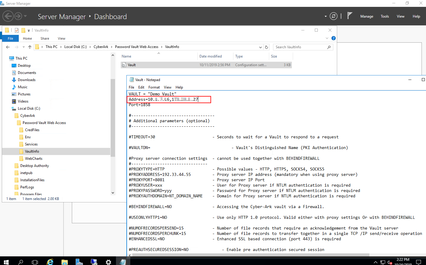 Cyber Ark PVWA Vault Configuration — Postimages