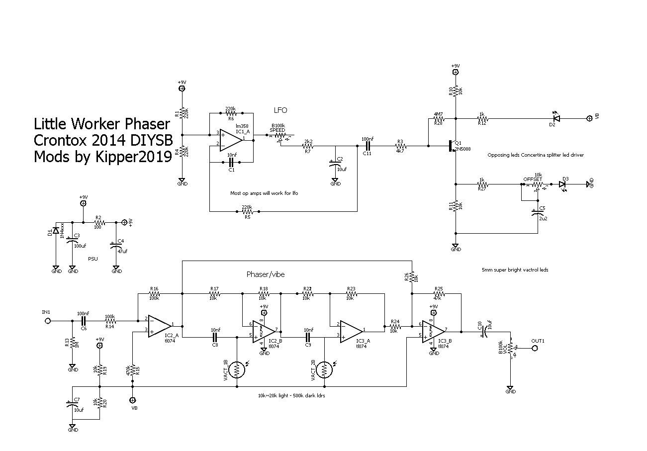 Little worker phaser with offset leds — Postimages