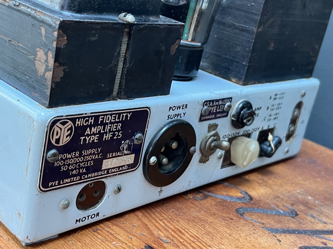 PYE HF25 Valve Amplifier Single Spares/Repair
