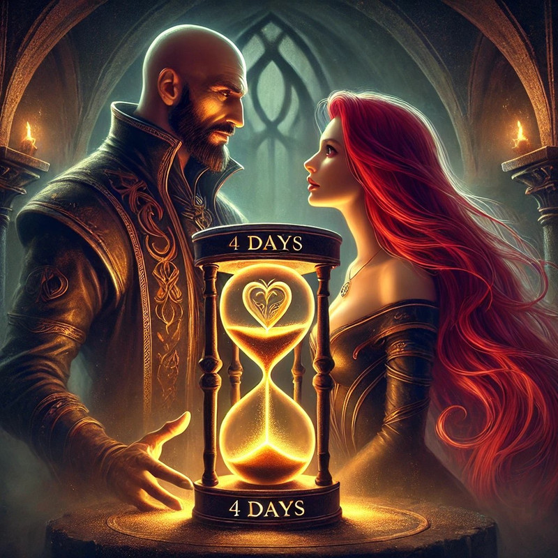 DALL E 2024 12 14 11 01 43 A gothic and romantic illustration of Smirks and Haze standing ...