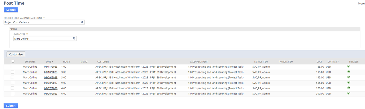 Posting Time at Task Level and WBS : r/Netsuite