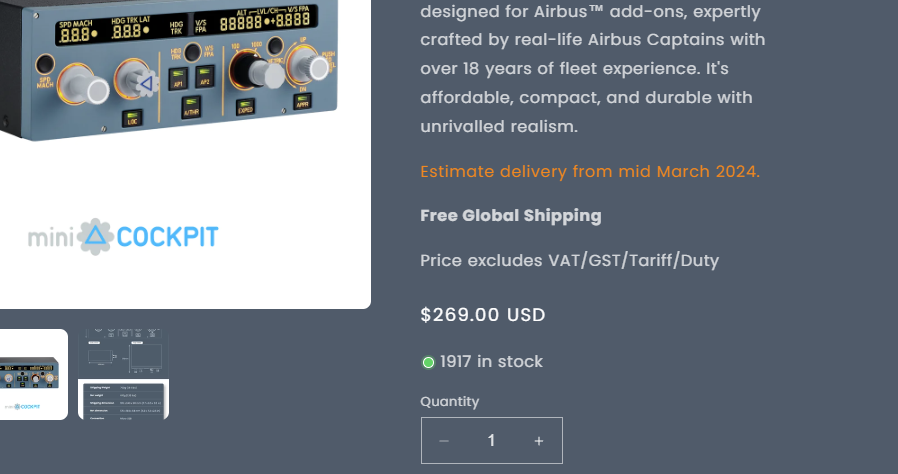 Airbus Mini FCU - Back In Stock ( Limited) - Microsoft Flight Simulator ...