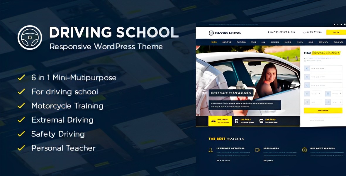 Driving School - WordPress Theme – Bliter GPL
