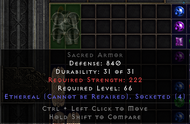 O Eth Sacred Armor 4os - Topic - d2jsp