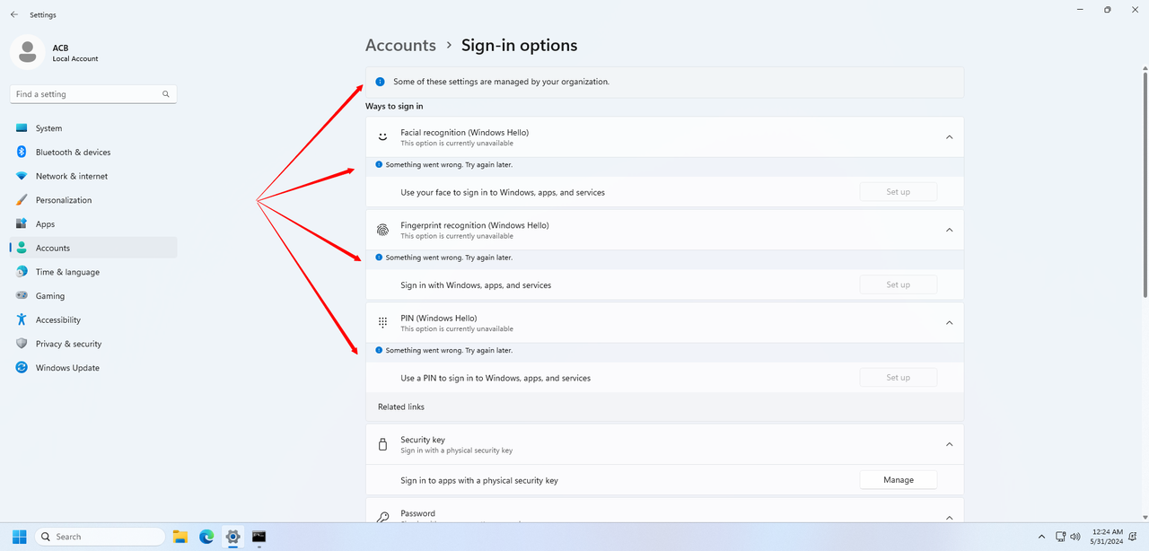 Hỏi/ Thắc mắc - Có ai biết bật lại mấy tính năng Accounts > Sign-in ...