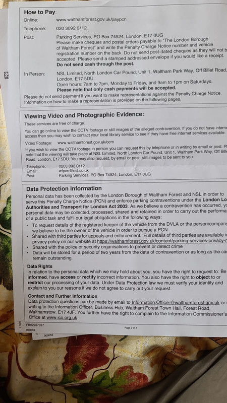 Waltham Forest PCN 52M Failing to comply with prohibition on certain ...