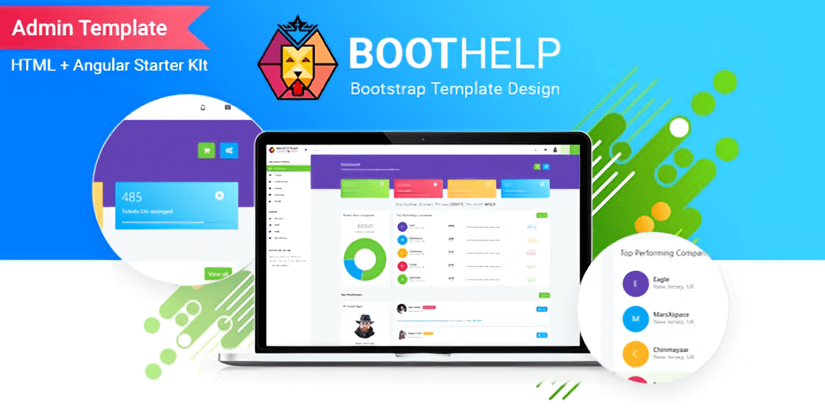BootHelp - Bootstrap Admin Dashboard HTML PSD Angular Starter Kit – Bliter GPL