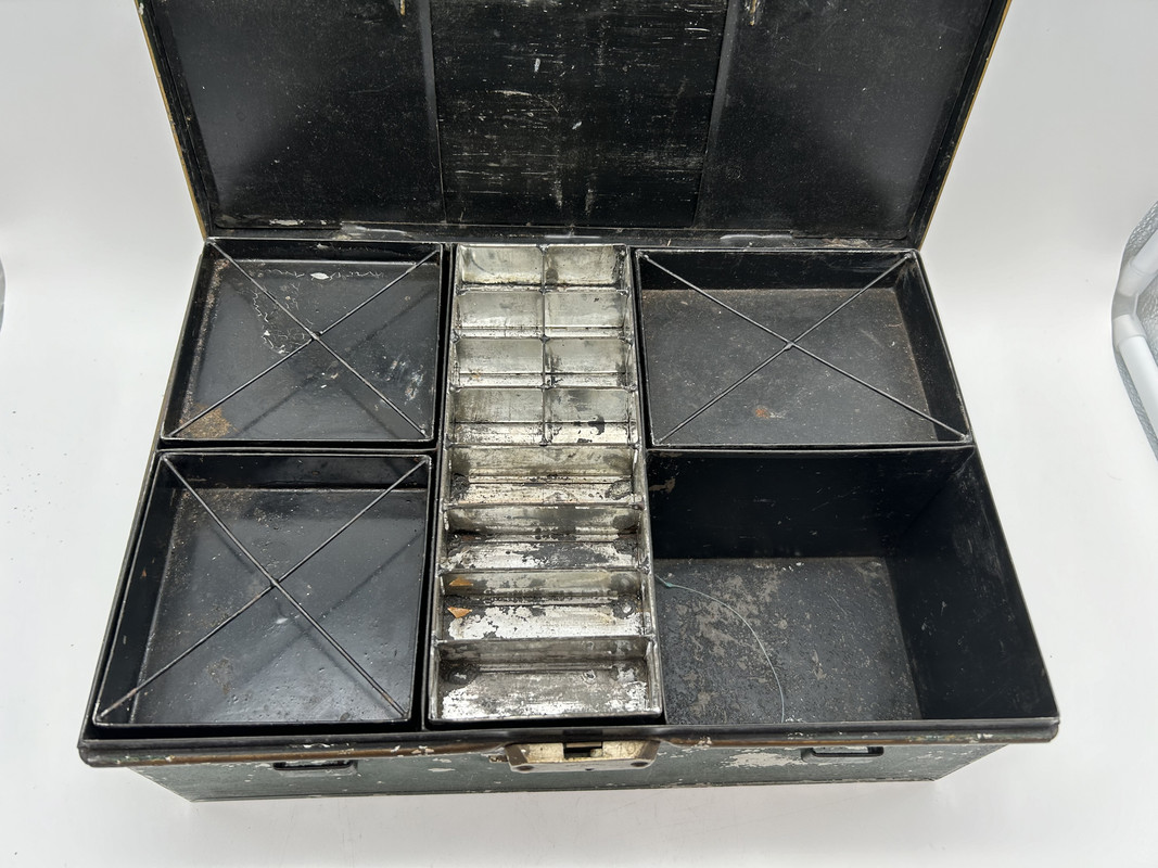 Nice Antique Metal Tackle Box FS