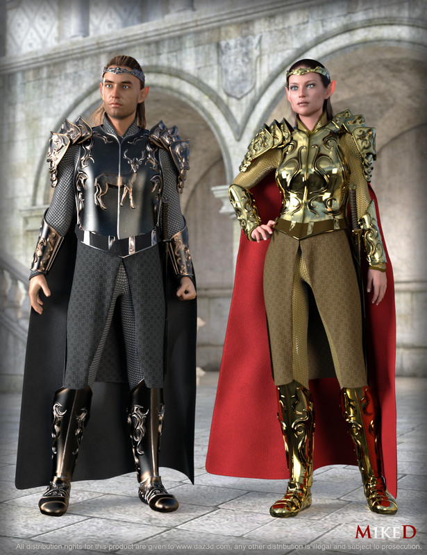 MD DForce HD Elven Royal Armor Textures And HD Morphs 2025 - Free Daz ...