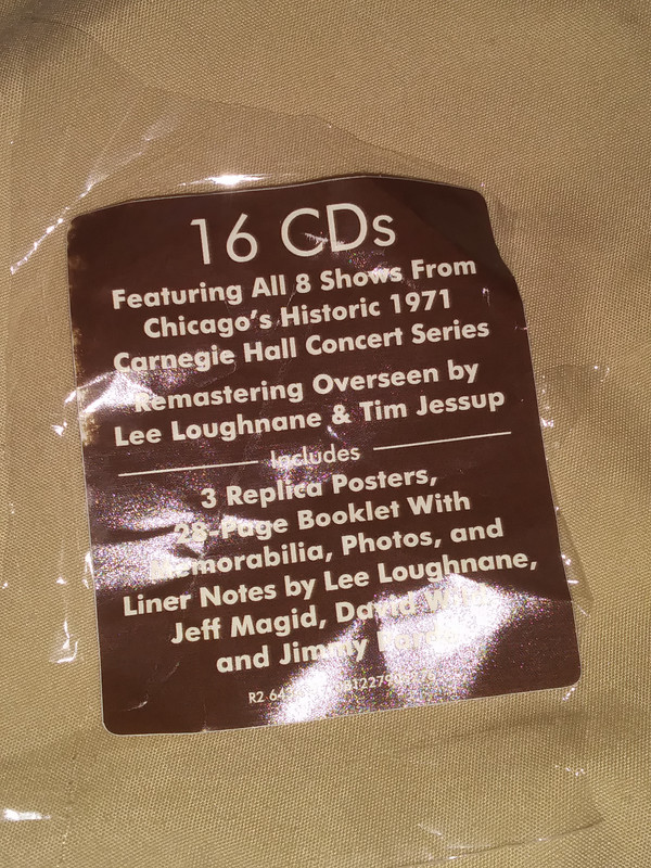 Complete Chicago IV coming ("Chicago at Carnegie Hall")* | Page 38 ...