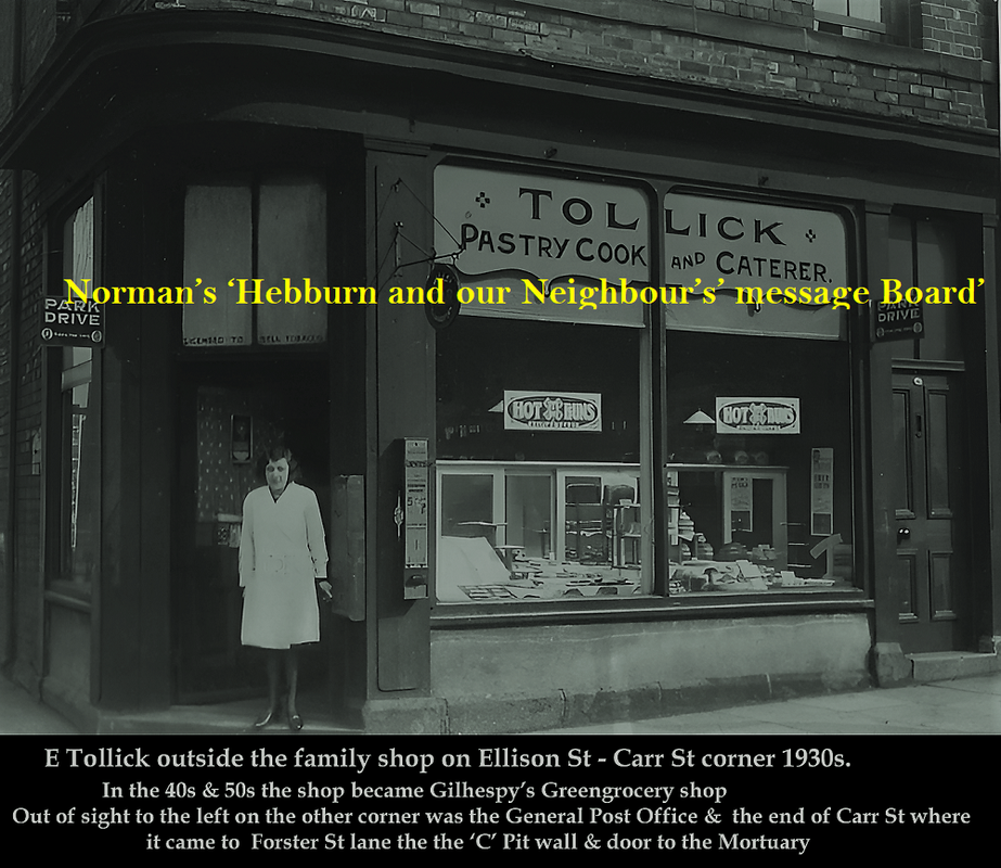 Tollick's Shop on Ellison St Carr St corner 1930s — Postimages