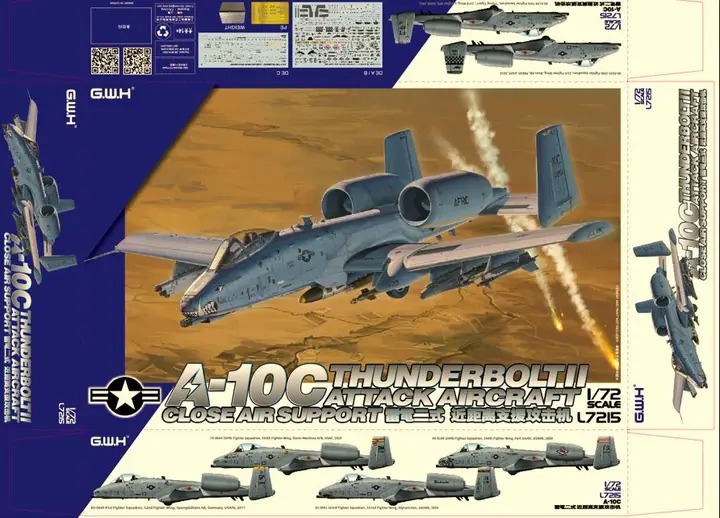 1/72 - Republic A-10 Thunderbolt by Great Wall Hobby (GWH) - A-10C ...