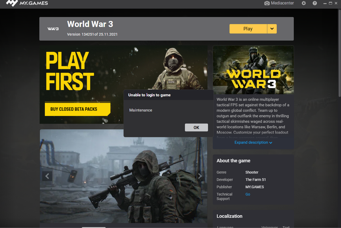 Maintenance : r/WorldWar3Community