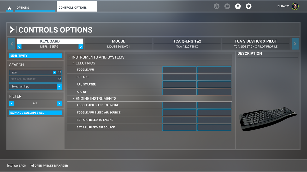 Keyboard input for FBW A320 - Microsoft Flight Simulator (2020/2024 ...