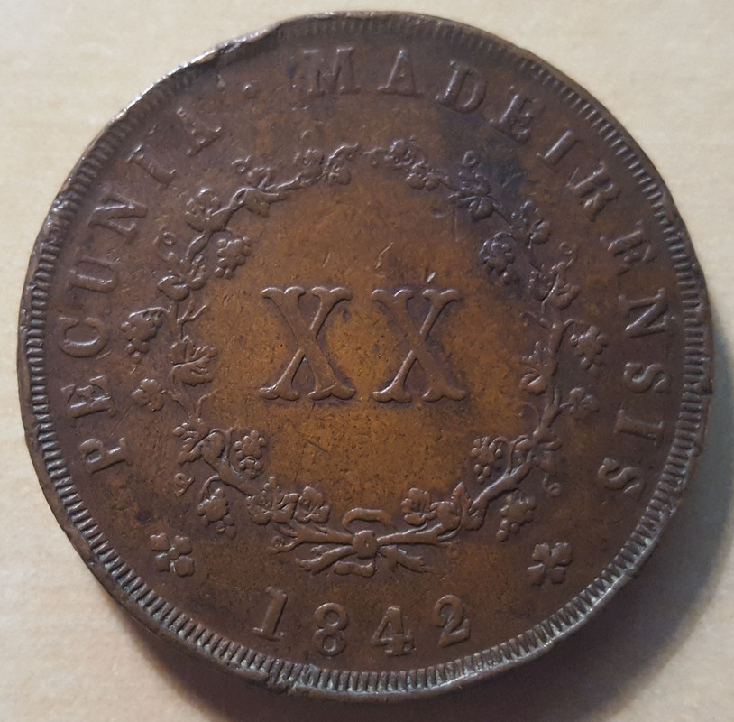 20 reis 1842 Madeira
