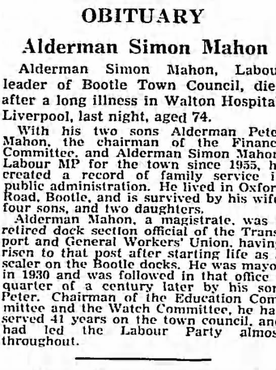 Past Mayors of Bootle - Bootle Times News