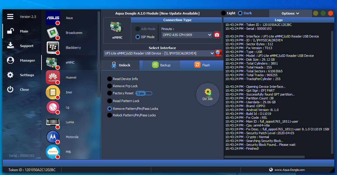 OPPO A5S CPH1909 Screen Lock Reset Without Data Loss By Aqua Done - GSM ...