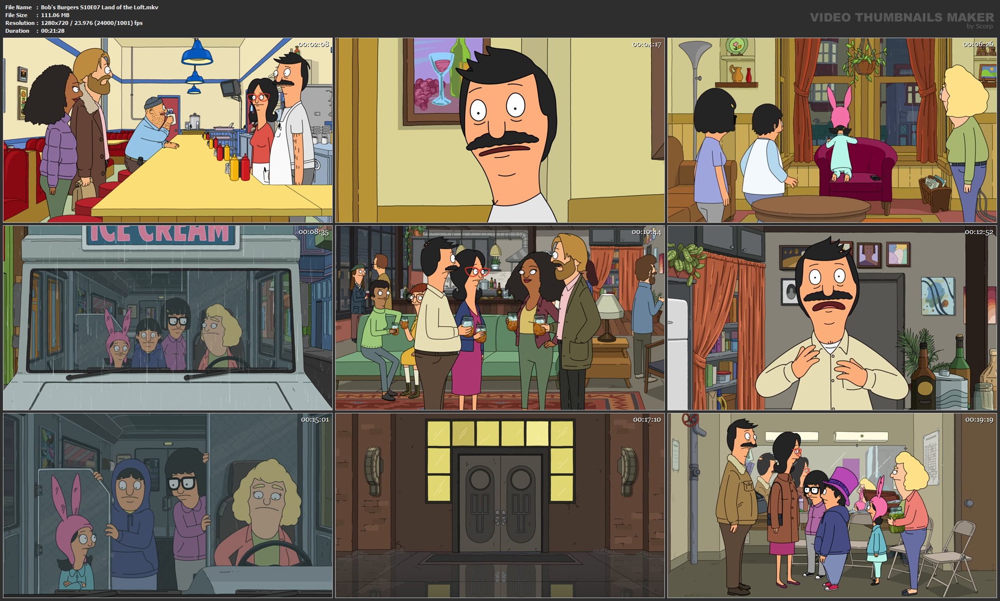 Bob's Burgers S10 E07 Land of the Loft mkv — Postimages