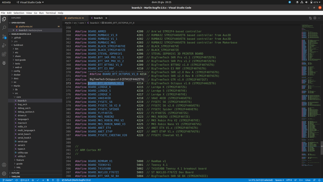 Unknown board ID 'marlin_BigTree_octopus_v1' - Githubissues