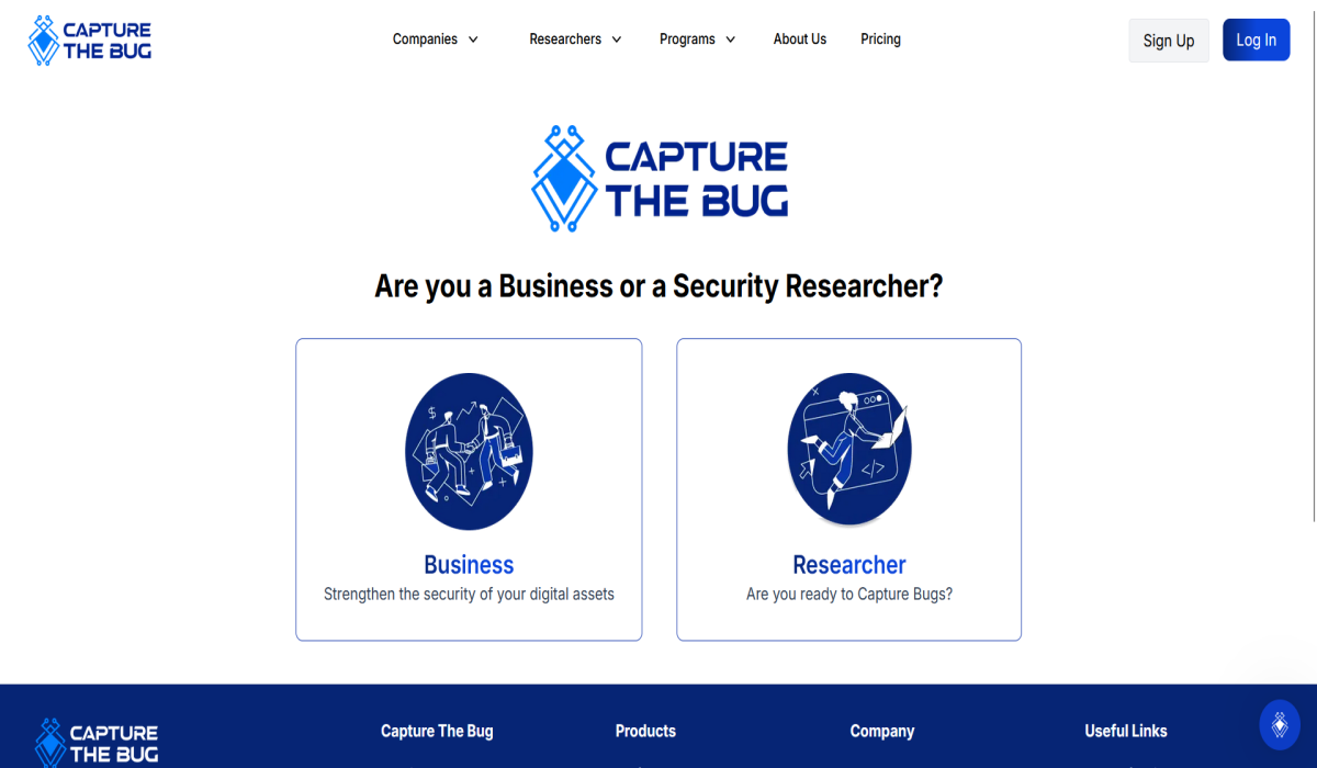 Capture The Bug | Sign Up