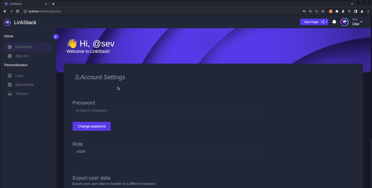 poc linkstack pw change — Postimages