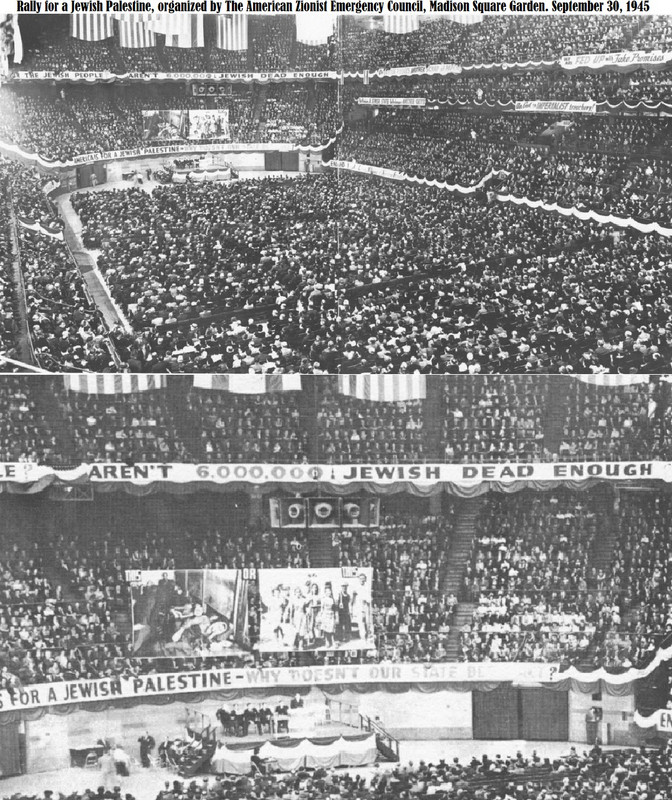 Holocaust Rally for a Jewish Palestine September 1945 Madison Square ...