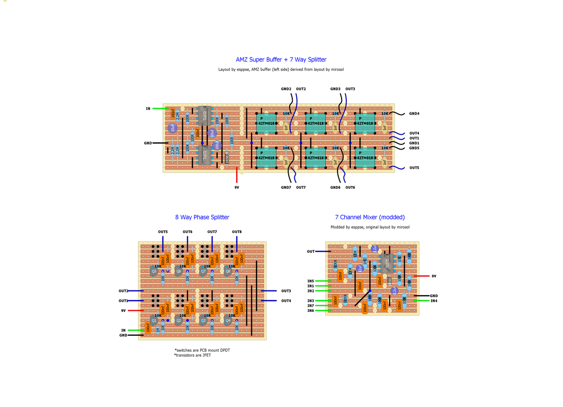 AMZ Super Buffer 7 Way Isolated Splitter 7 Channel Mixer 8 — Postimages