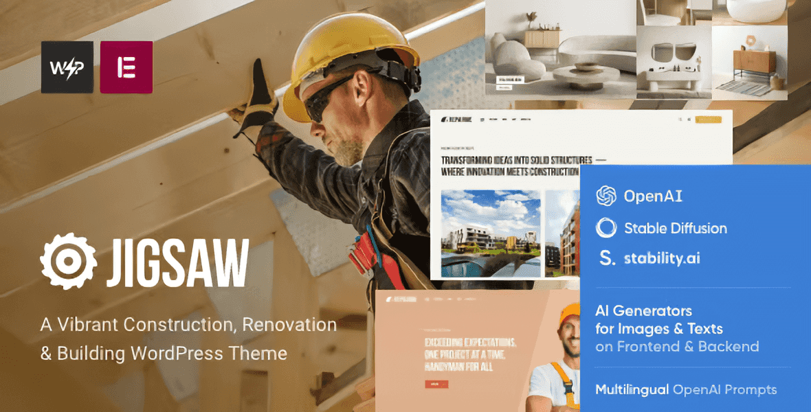 Jigsaw - Building & Construction WordPress Theme – Bliter GPL