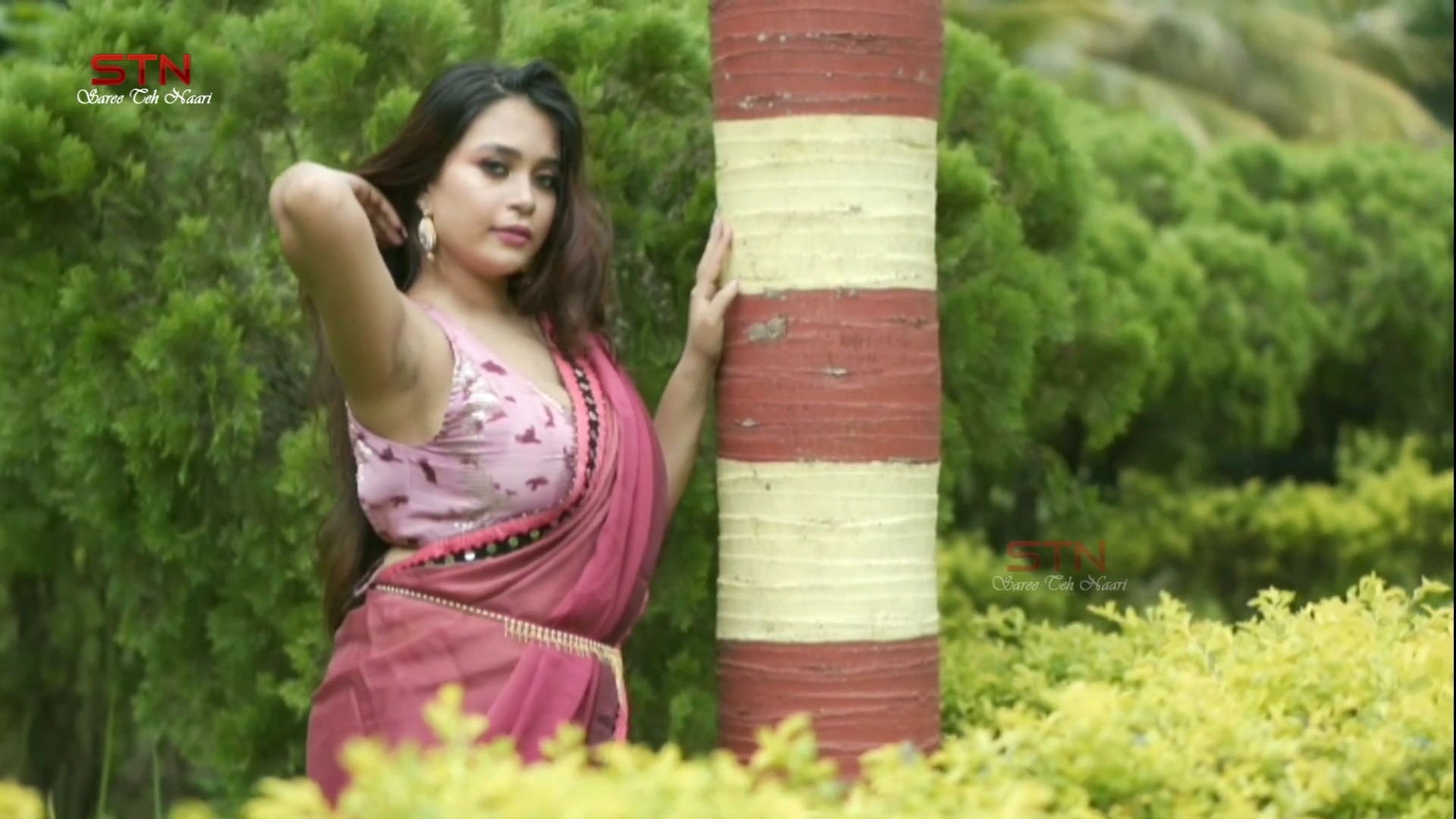 cap Saree Lover 2021 FT Bong Sensation Rimpi In Maroon Saree Saree ...