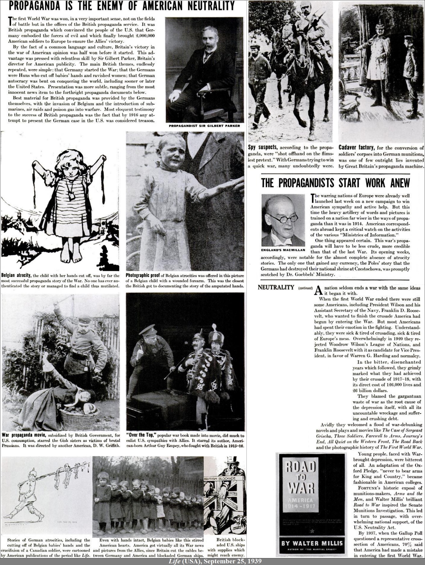 WW1 Life September 1939 Corpse Factory Story Propaganda is the Enemy of ...